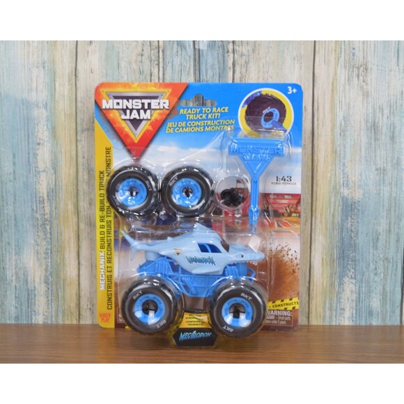Monster Jam | Toys | Monster Jam Megalodon Mechanix Build Rebuild Truck ...